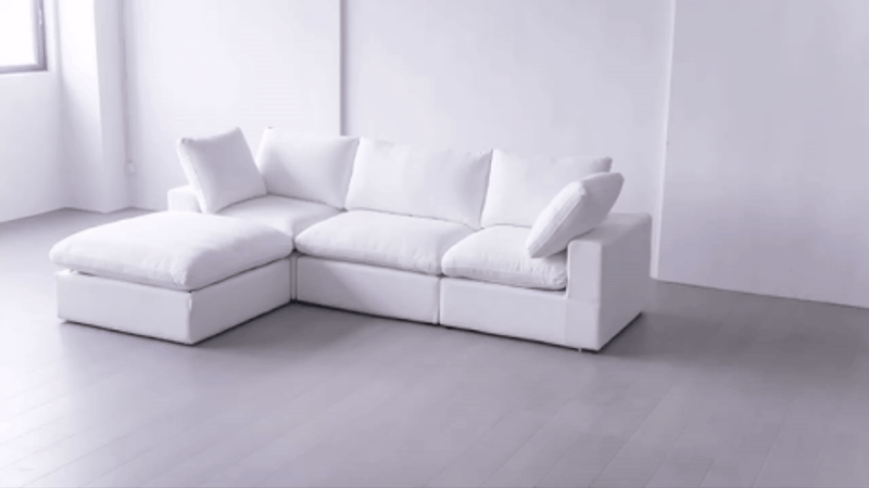 Classic Modular 7-Seat Chaise Corner Lounger Sectional in White – JUNO